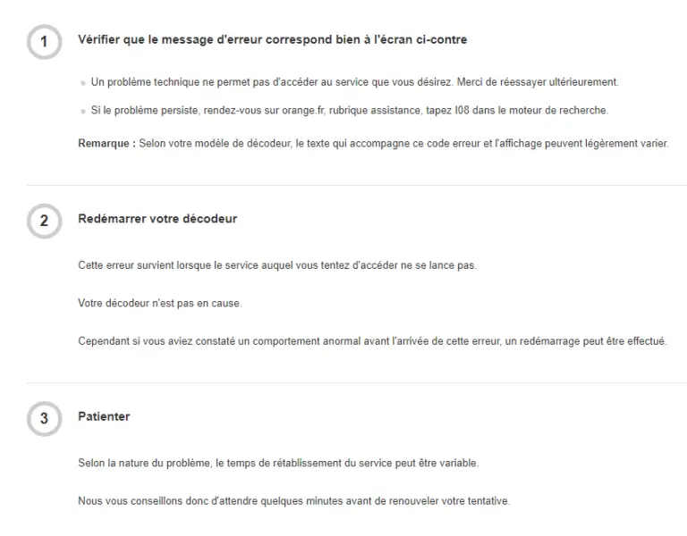 Code erreur 108 Orange : Résoudre le problème de replay Code erreur 108 Orange : Résoudre le problème de replay